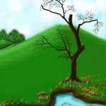 Cell Animation Background Created in Photoshop by Evan
